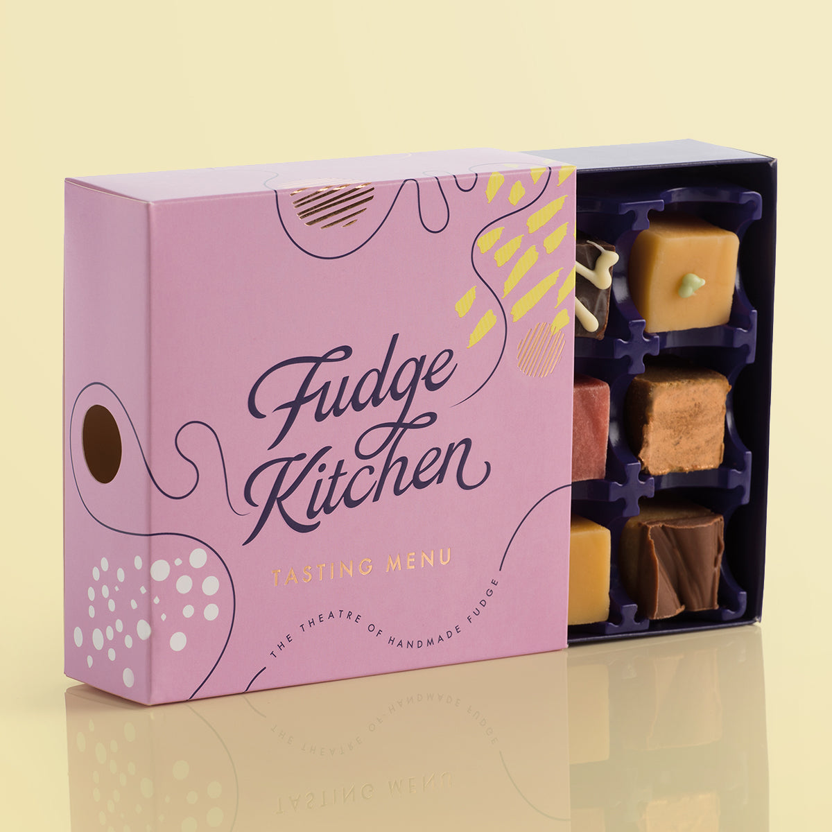 Tasting Menu Fudge Selection with Hooray Sleeve - Fudge Kitchen – Fudge Kitchen UK